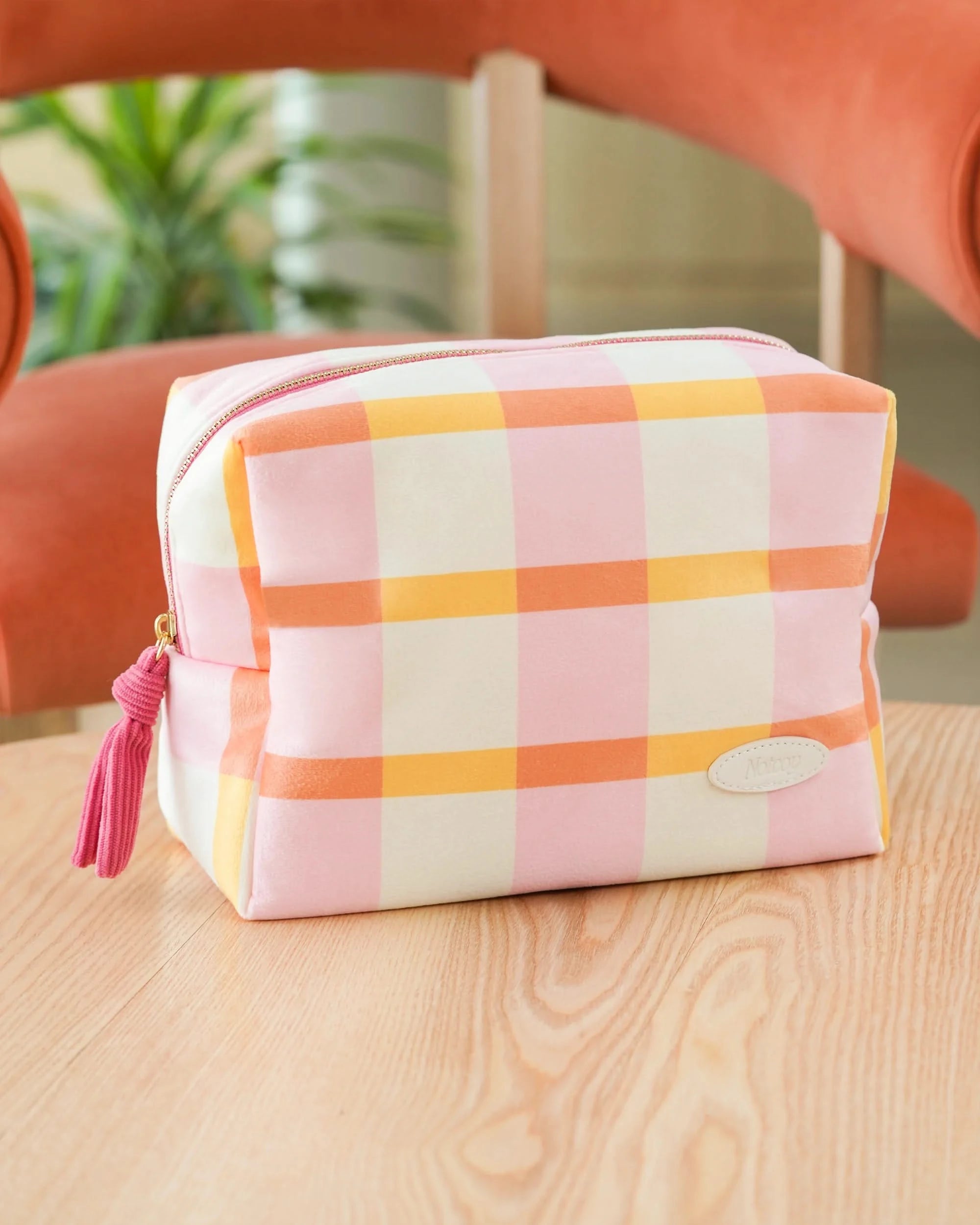 Pink Picnic Large Pouch | Colorful Travel and Makeup Pouch | Notcoy